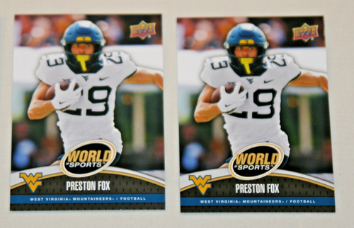 PRESTON FOX (2) 2025 UD WORLD OF SPORTS #290 WEST VIRGINIA MOUNTAINEERS ...