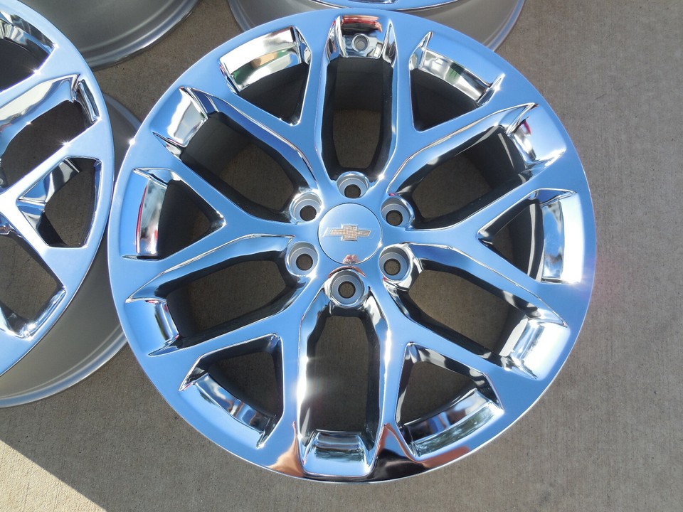 22" Sierra Tahoe Denali Yukon Factory Silverado OEM Chrome Wheels CHEVY ...