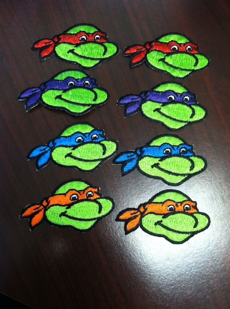 Teenage Mutant Ninja Turtles patches embroidered iron or sew on 8 ...