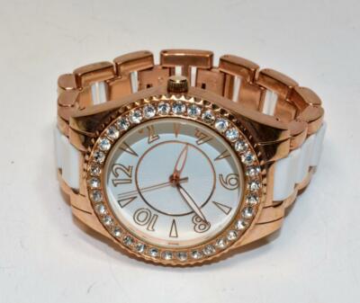 Joan Rivers Classics quartz Gold color Round Crystals women watch runs ...
