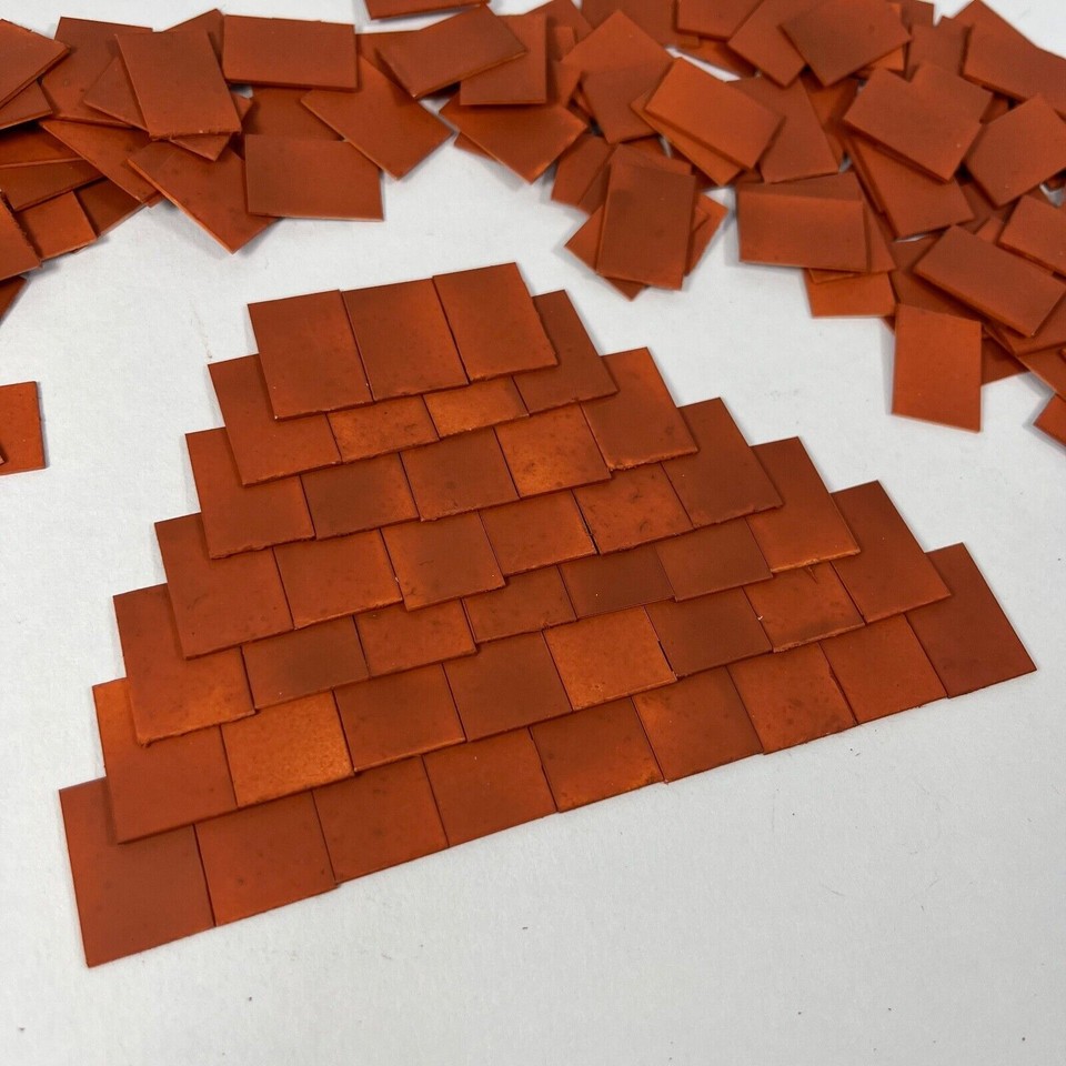 Dolls House 1:12th Scale Styrene Miniature Roof Tiles 6 Colours 250/500 ...