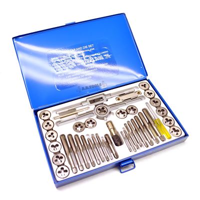 UNF / UNC imperial / af sae tap and die set 40pc kit / thread repair ...