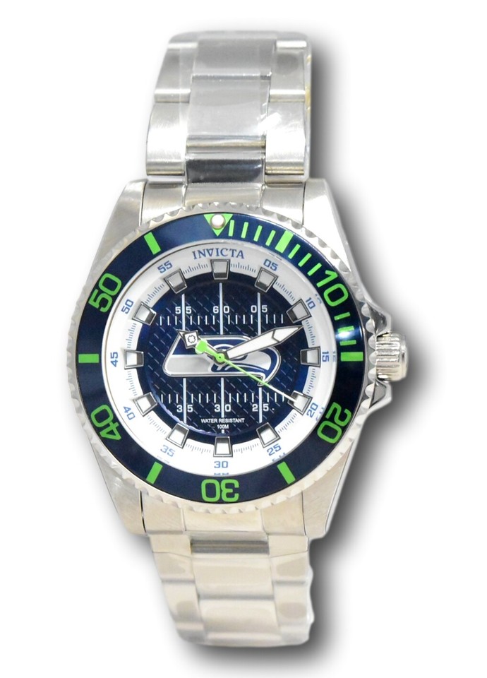 Invicta NFL Seattle Seahawks Lady Women's 38mm Stainless Quartz Watch ...