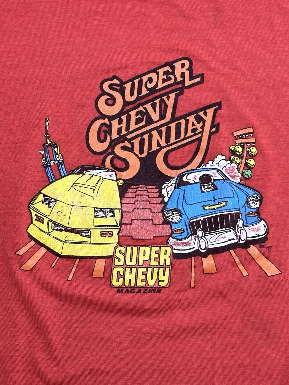 Vintage Early 80s Super Chevy Sunday Car Show Shirt S… - Gem