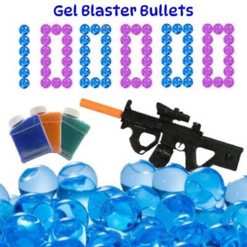 100,000 Blue Gel Blaster Bullets/ Ammo/ Orbees - Refill Any Gel Blaster ...