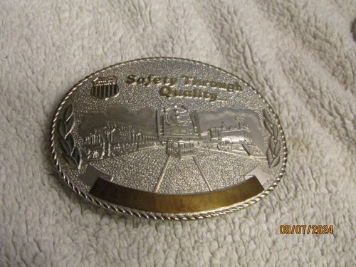 Vintage Union Pacific Belt Buckle Safety Quality Steam Diesel ...