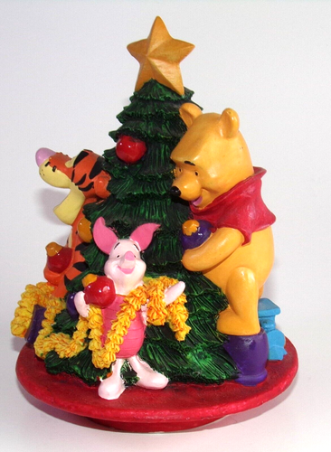 Disney Winnie the Pooh Trimming the Tree Tigger Piglet Candle Topper ...
