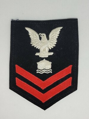 WW2 US NAVY BLUE WOOL 2nd. CLASS MINEMAN RATE PATCH | eBay