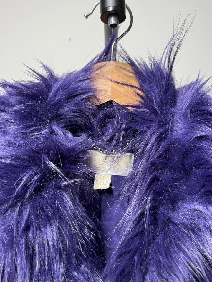 Michael Kors Purple Faux Fur Coat | eBay