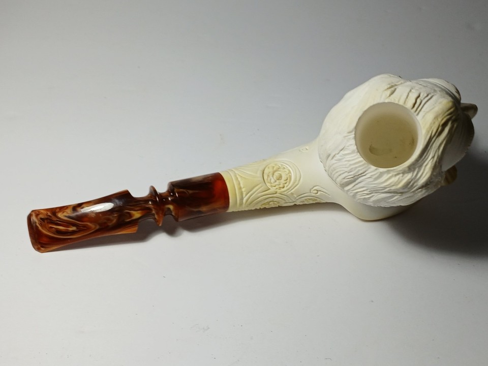 Dracula Vampire Block Meerschaum Pipe & Case Old Vintage Monster ...