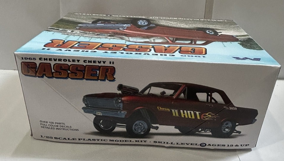 MOEBIUS 1965 CHEVY II GASSER MODEL KIT #2324 CHEVROLET GASSER 1:25 KIT ...