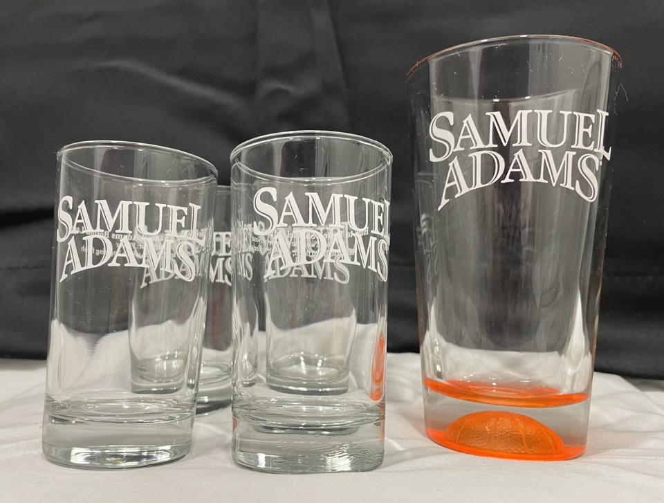 New England brewery beer glasses (8), Sam Adams, Dogfish Head, mint ...