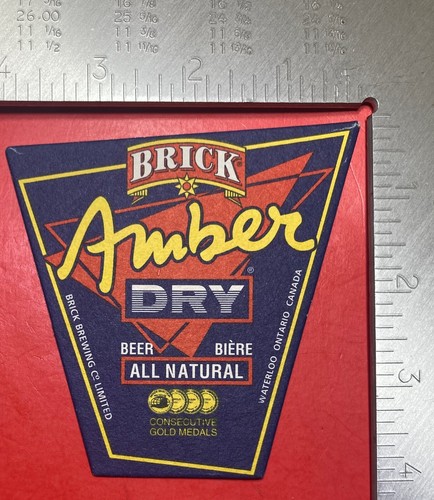 BRICK AMBER DRY. ODD SHAPED BEER COASTER RARE | eBay