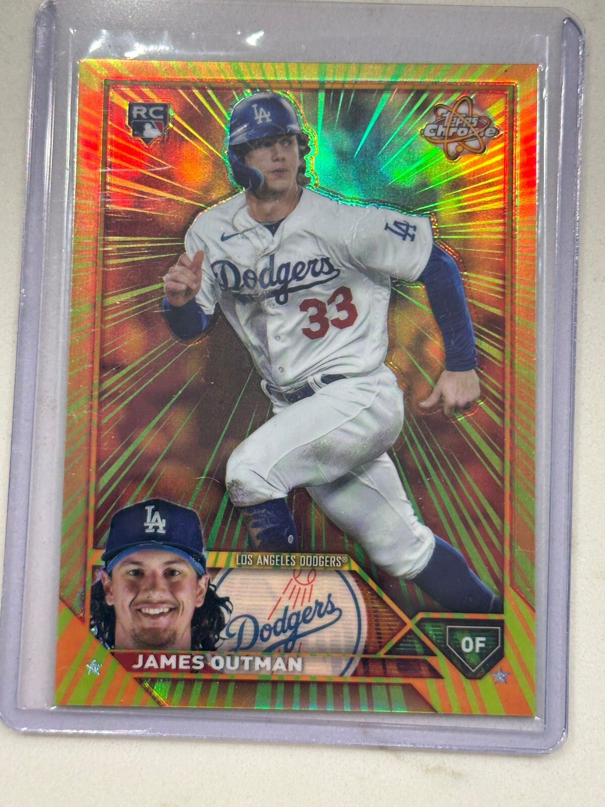 2023 Topps Chrome Update James Outman SP Rookie Insert Radiating ...