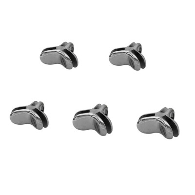 3 Way 120 Degree Glass Connector Clips 3/16'' Tempered Glass 20 Pc Y ...