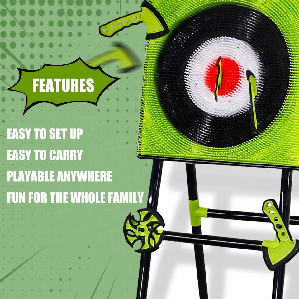 Deluxe Frame Axe Throwing Game For Backyard- Axe Throwing Set,Outdoor ...
