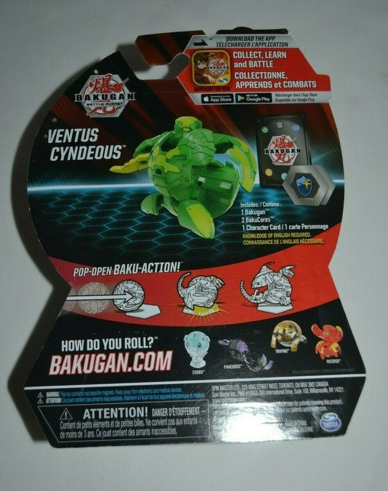 BAKUGAN BATTLE PLANET BAKUCORES BAKUGAN VENTUS CYNDEOUS B200 | eBay