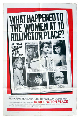 10 RILLINGTON PLACE 1971 movie poster Richard Attenburough, John Hurt ...