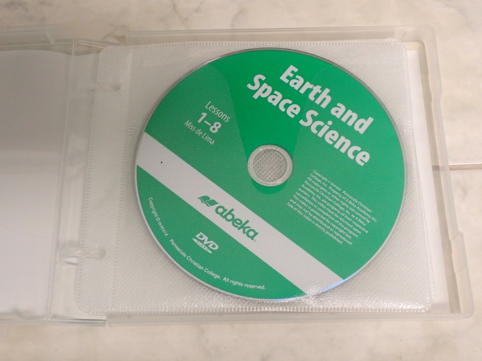 Abeka DVD Set Earth & Space Science Grade 8 Lessons 1-170 Mrs. Lima ...
