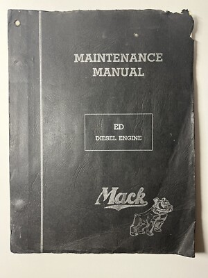 Vintage ED Mack Truck Diesel Engine Maintenance Manual | eBay