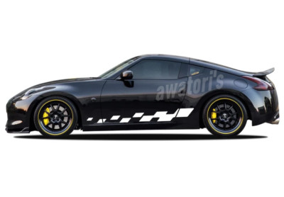 Graphics Racing Sport Stripe Car Sticker For Nissan 350Z 370Z Side Door ...