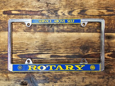 Vintage Rotary International Service Above Self Metal License Plate ...