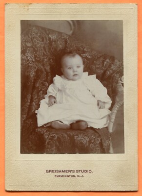 Flemington, NJ, Portrait of a Baby, by Greisamer, circa 1890s | eBay
