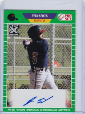 2021 Leaf Pro Set Green Ryan Spikes XRC Auto Autograph Rookie Rays #PS ...
