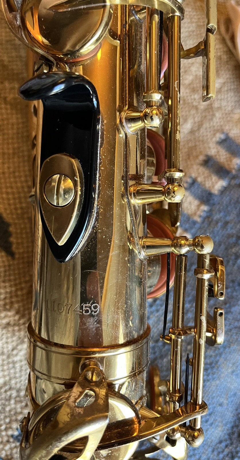 Anaxa Vintage Saxophone Pearl Keys Engraved Patterns Brass Wind ...