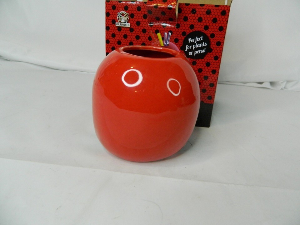 CultureFly Miraculous Ladybug Ceramic Mini Tiki Planter Or Pencil ...
