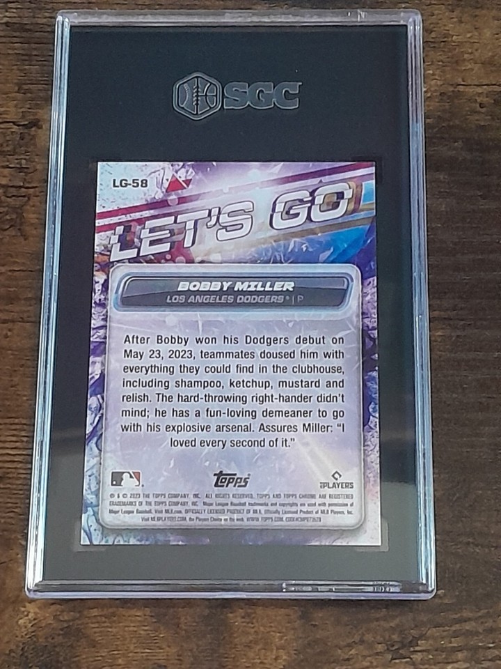 '23 Topps Chrome Update BOBBY MILLER Rookie SSP Let's Go SGC 10 Gem POP ...