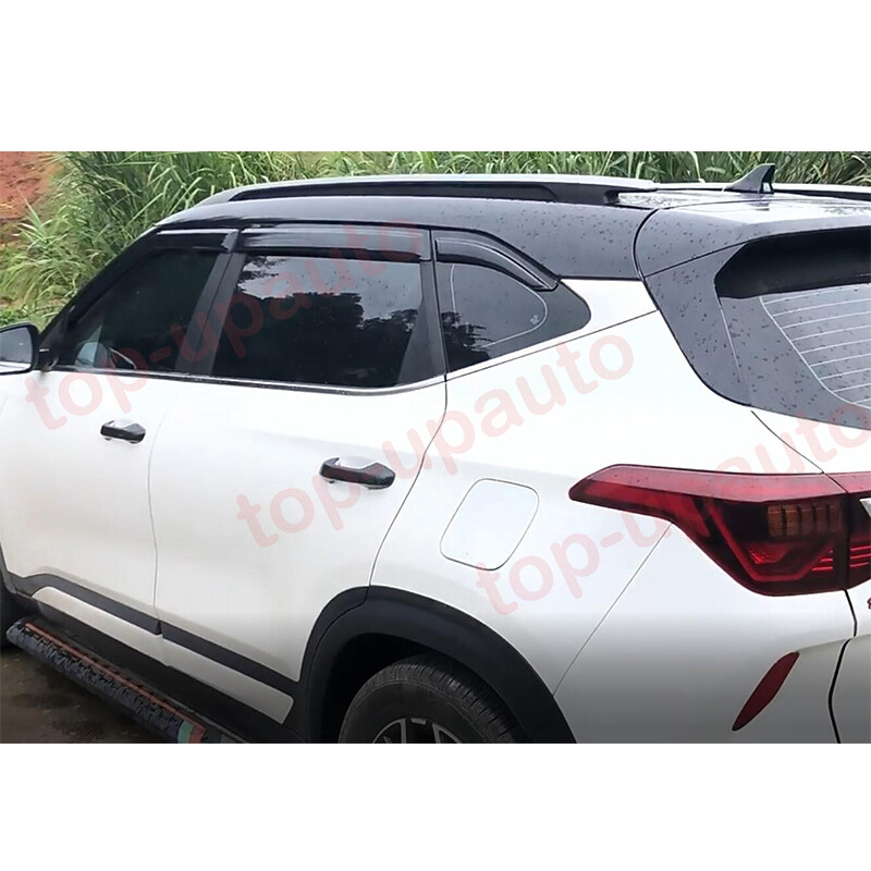 For Kia Seltos 2020-2022 black Door Window Visor Vent Shades Sun Rain ...