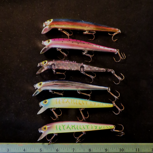 Lot of 6 Storm Pre Rapala Thundersticks 4-1/2" 3/8oz Fishing Lure Stick ...