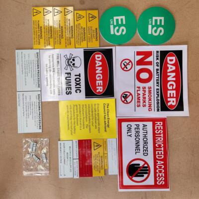 Engraved Solar Labels 21 Pieces - Battery | eBay