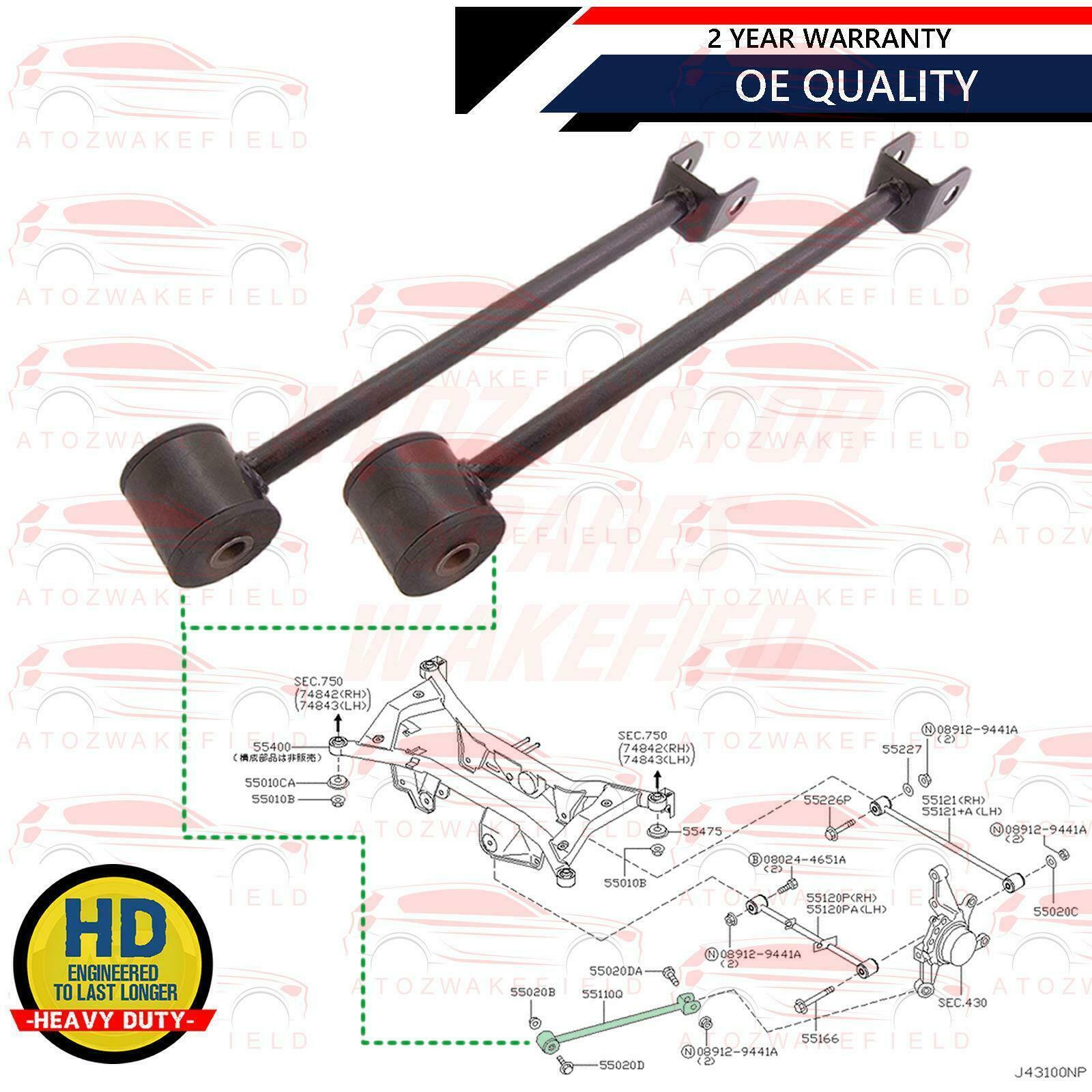 FOR NISSAN X-TRAIL X TRAIL T30 REAR UPPER LOWER SUSPENSION CONTROL ARMS ...