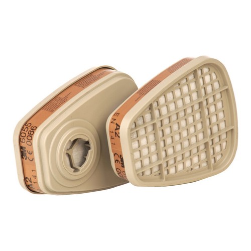 3M Gasfilter A2 6055 EN143 f.Art.Nr.4000370680/-690 4 Stk 4046719695607 ...