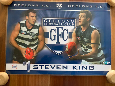 OFFICIAL AFL STEVEN KING GEELONG CATS POSTER LAMINATED *RARE* | eBay