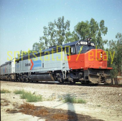 AMTK Amtrak EMD SDP40F Locomotive #506 in Los Angeles - Railroad Negative c1974 | eBay