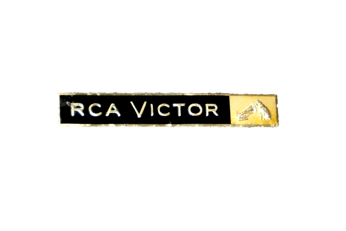VINTAGE LOGO EMBLEM RCA VICTOR WITH DOG HIS MASTERS VOICE IS GOLD ...