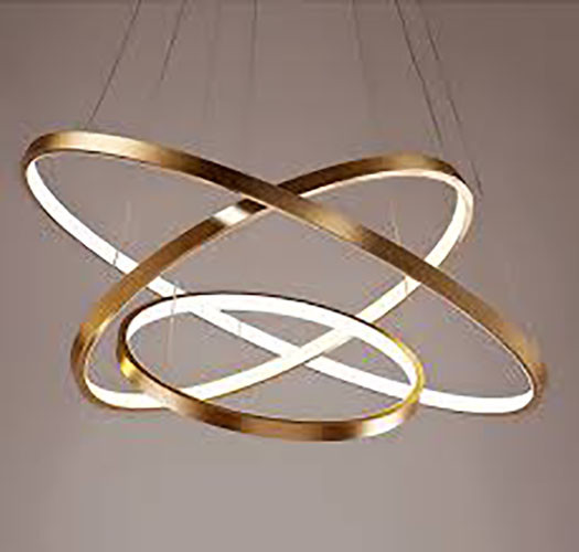 Circular Ring Pendant Light Aluminum LED Chandelier Ceiling Hanging ...