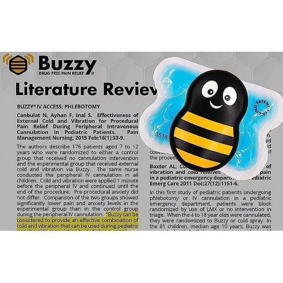 Buzzy Personal Vibrating Ice Pack Sharp Pain Relief Reduce Needle Pain ...