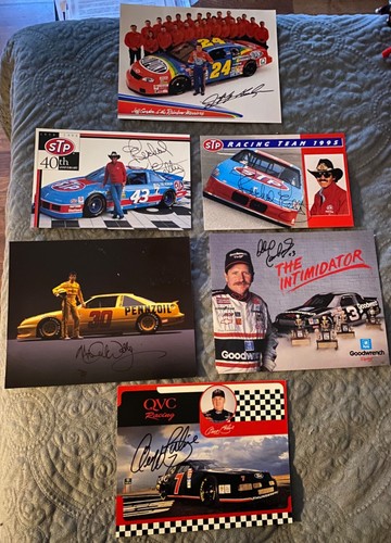 NASCAR Autographed Driver Stat Cards FULL SET incl. Earnhardt and Petty ...
