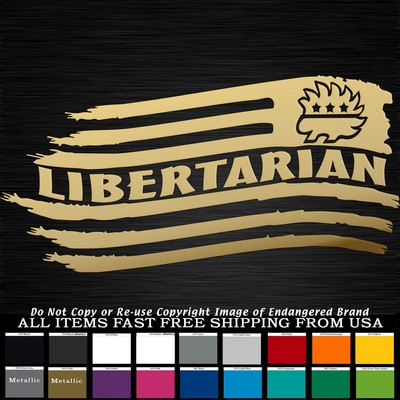 Libertarian USA Flag Politics Republican Democrat decal Sticker | eBay