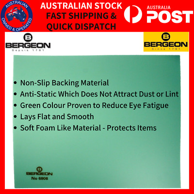 Bergeon 6808-V Watchmakers Green Bench Top Work Mat Non-Slip | eBay