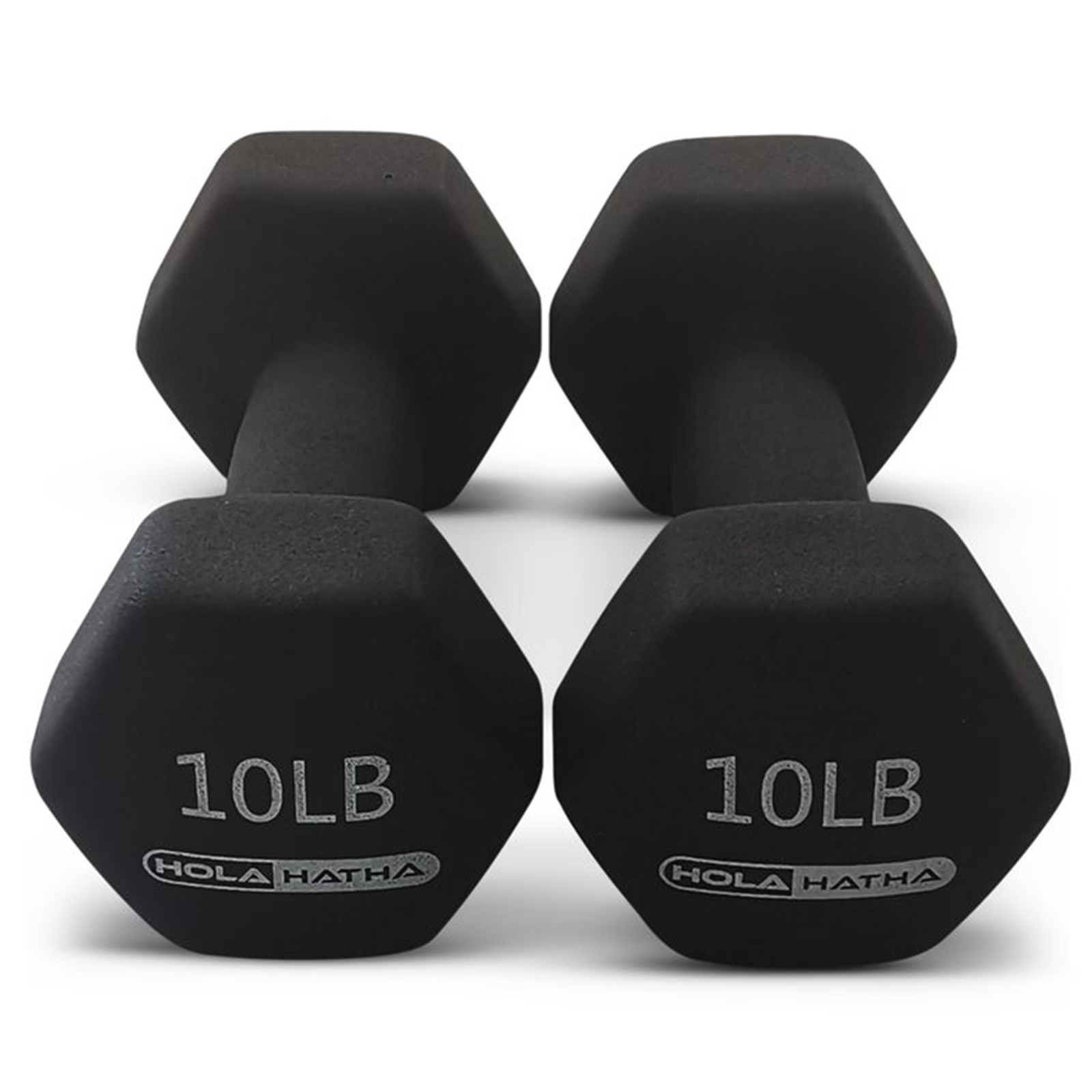 HolaHatha 5, 10, and 15 LB Neoprene Dumbbell Free Hand Weight Set w ...