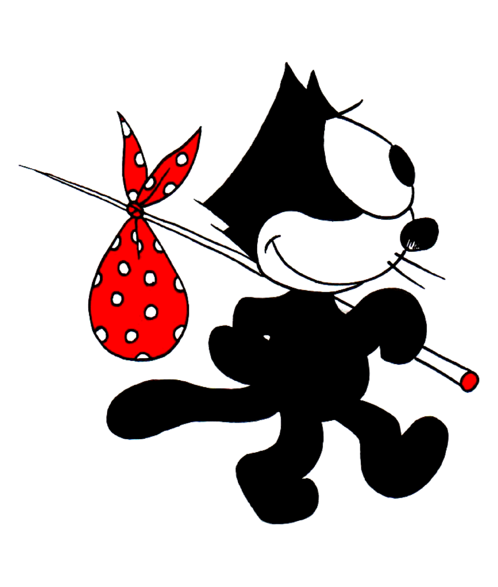 Felix Drawings Felix The Cat Moves Along ART Print Drawing Nathan