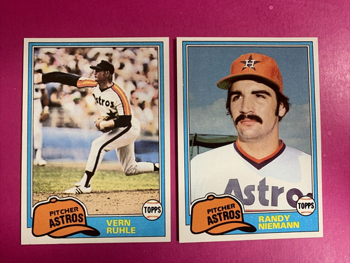 🐶 1981 TOPPS Vern Ruhle #642 & Randy Niemann #148 Astros | eBay