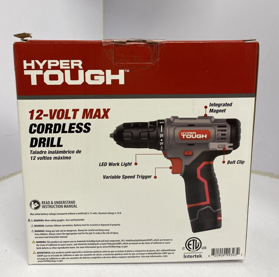 Hyper Tough 12V Max Lithium-Ion Cordless 3/8-inch Drill Driver | eBay