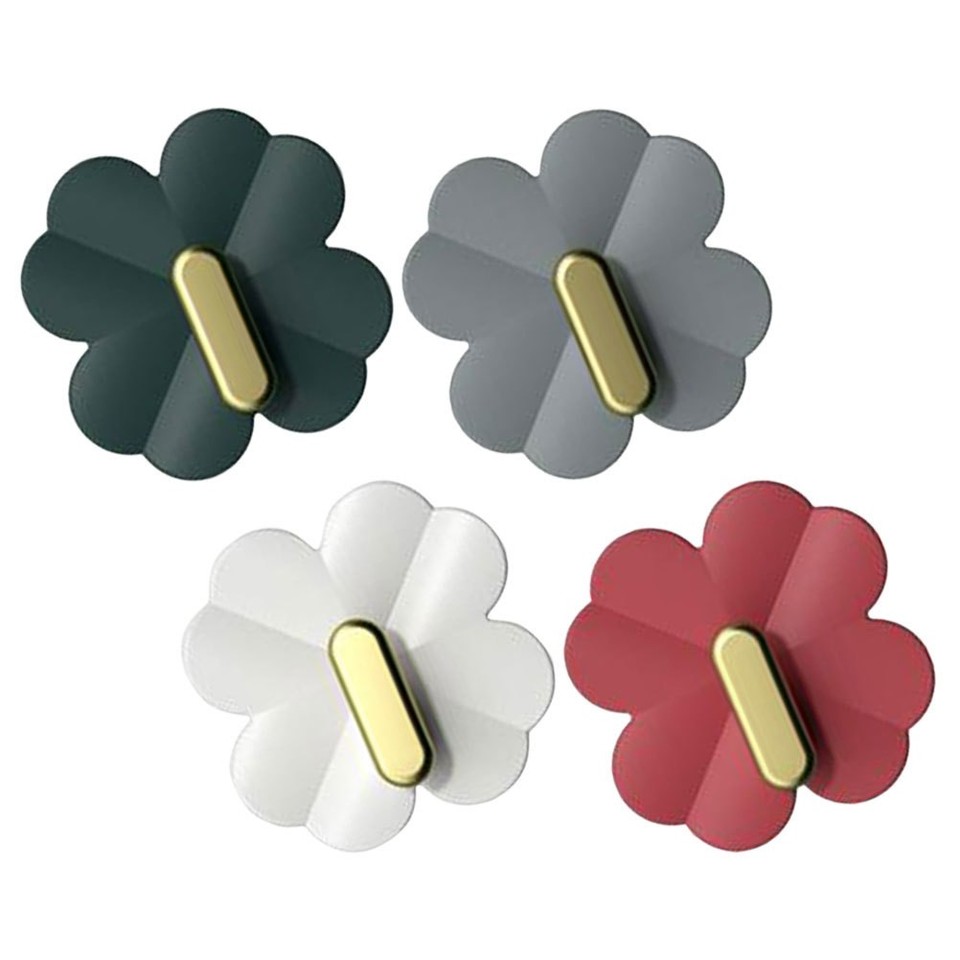 4Pcs Adhesive Wall Hooks Multi-use Plastic Hooks Kitchen Bathroom Wall ...