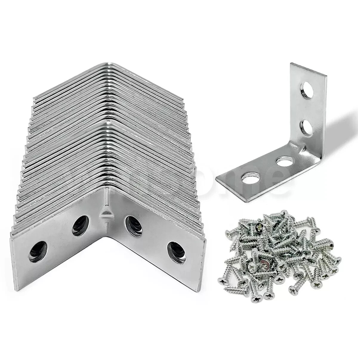 L Shape Angle Brackets for Wood 25mm Galvanised Corner Bracket Repair ...